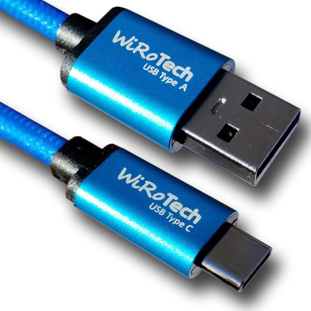 Amazon.com: WiRoTech USB C Cable, Blue USB-C to USB-A Fast Charging ...