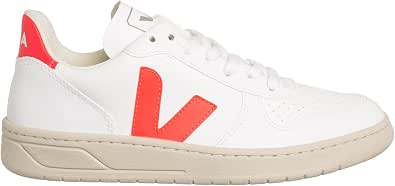Amazon.com: Veja Zapatillas V-10 Mujer Blanco - Rosa Fluo 7 US, Blanco ...