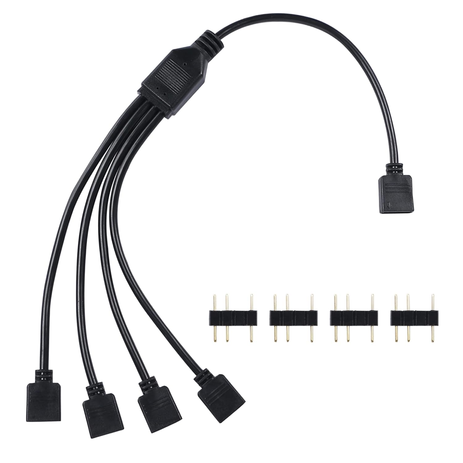 Amazon.com: YACSEJAO ARGB Splitter Cable 5V 3Pin Addressable RGB 1 to 4 ...