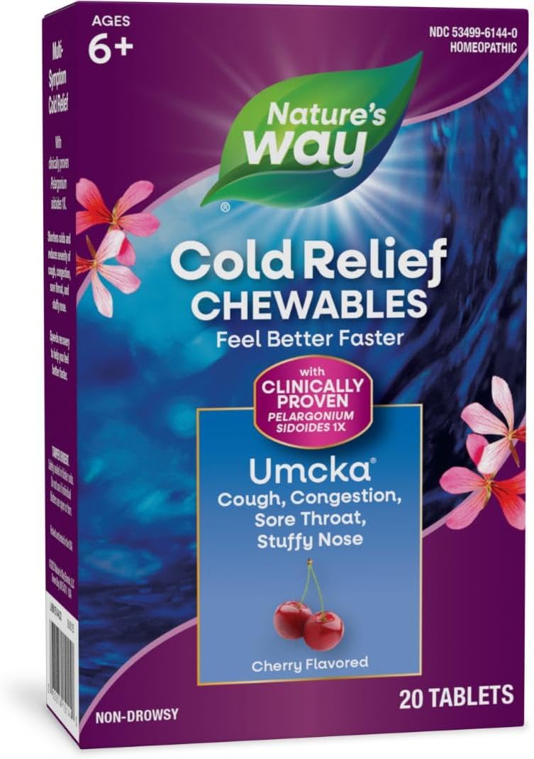 Amazon.com: Nature's Way Cold Relief, Umcka, Shortens Duration and ...