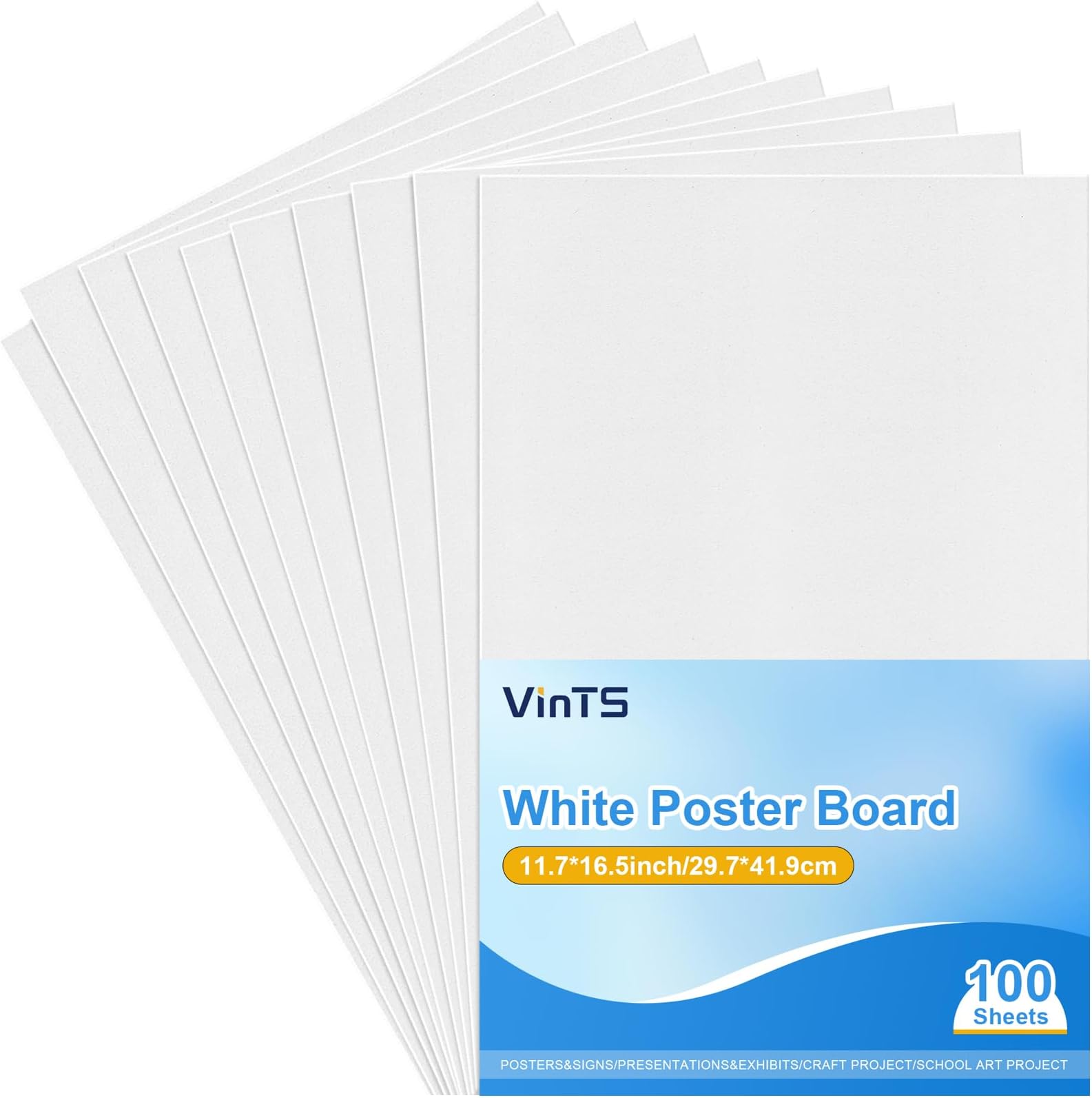 Amazon.com : 50Pcs 11" x 14" Poster Board White Small Poster Board Bulk ...