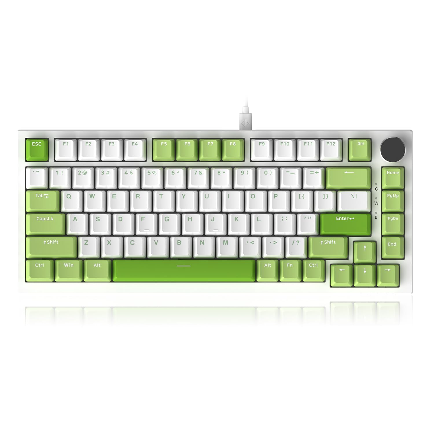 Buy DAIDAI AK820 75% Wired ket Mechanical Keyboard with Volume Knob ...
