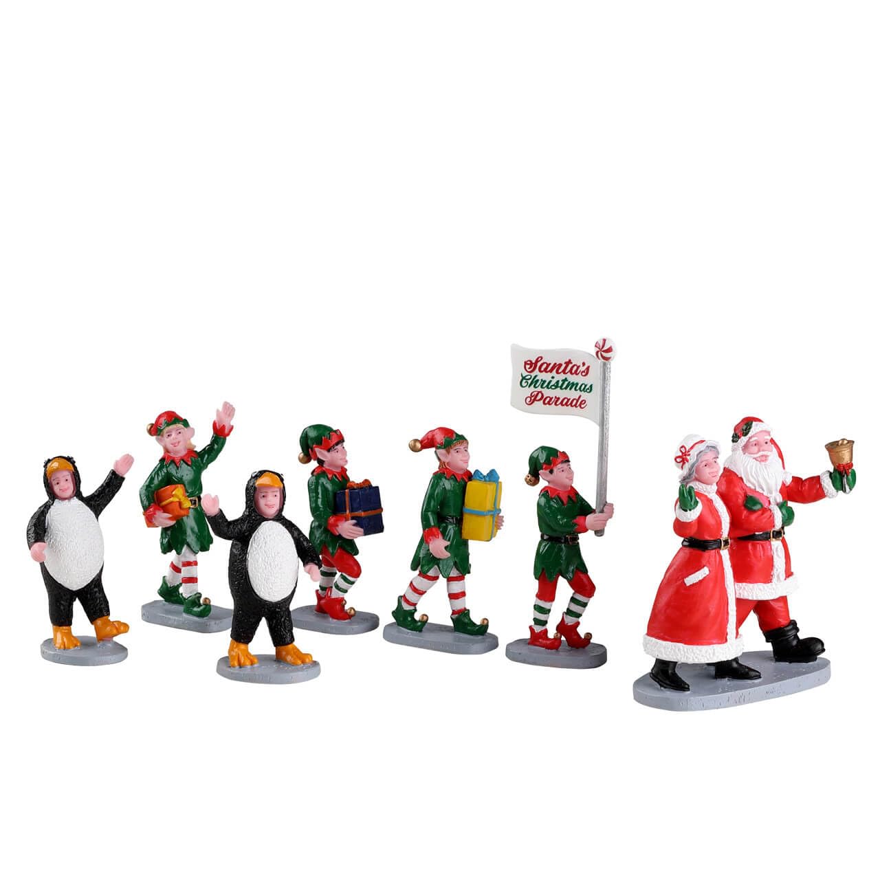 Amazon.com: Lemax Santa's Elf Parade, Set of 7#23592 : Home & Kitchen