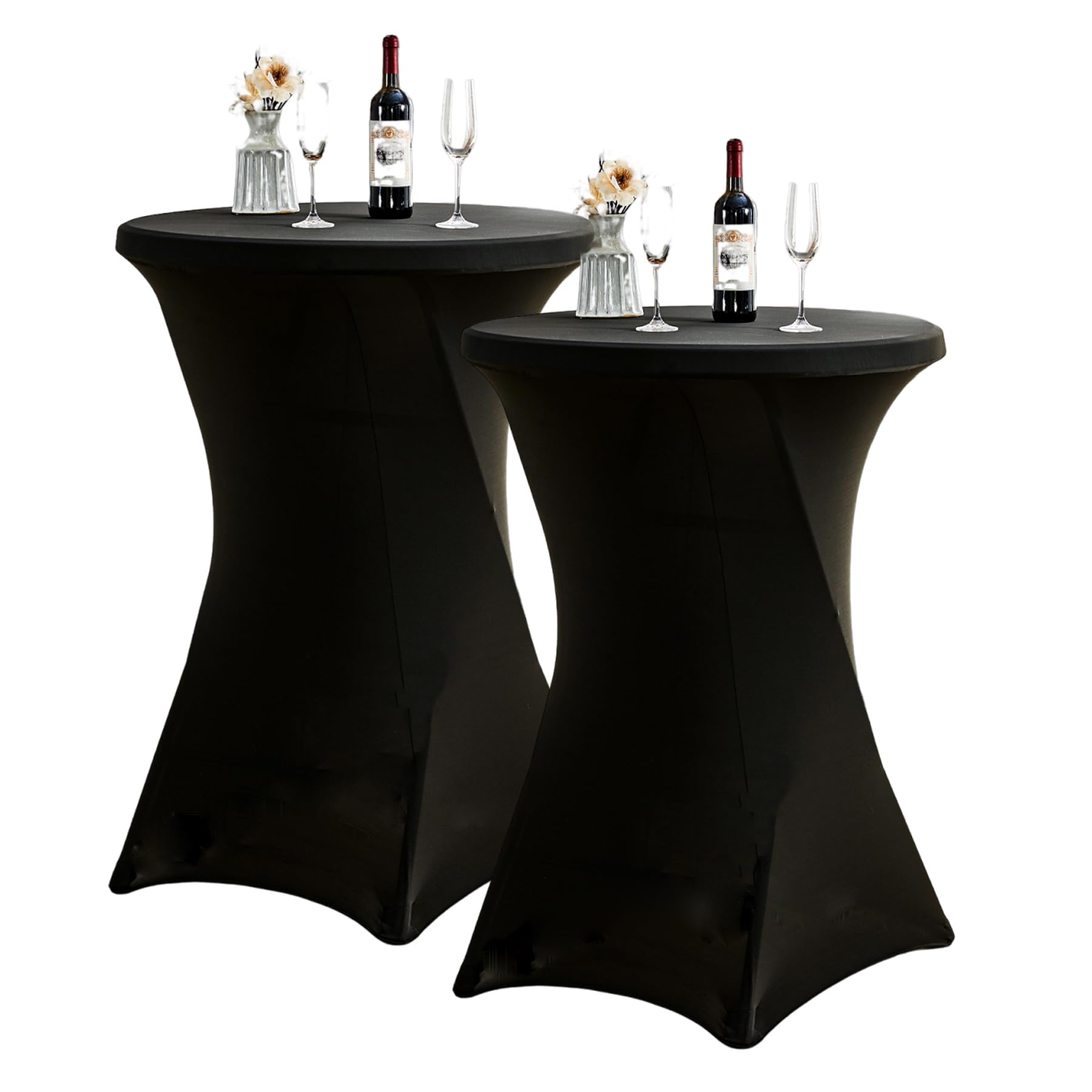 Amazon.com: 2 Pack Black Highboy Spandex Cocktail Tablecloth 32x43 Inch ...