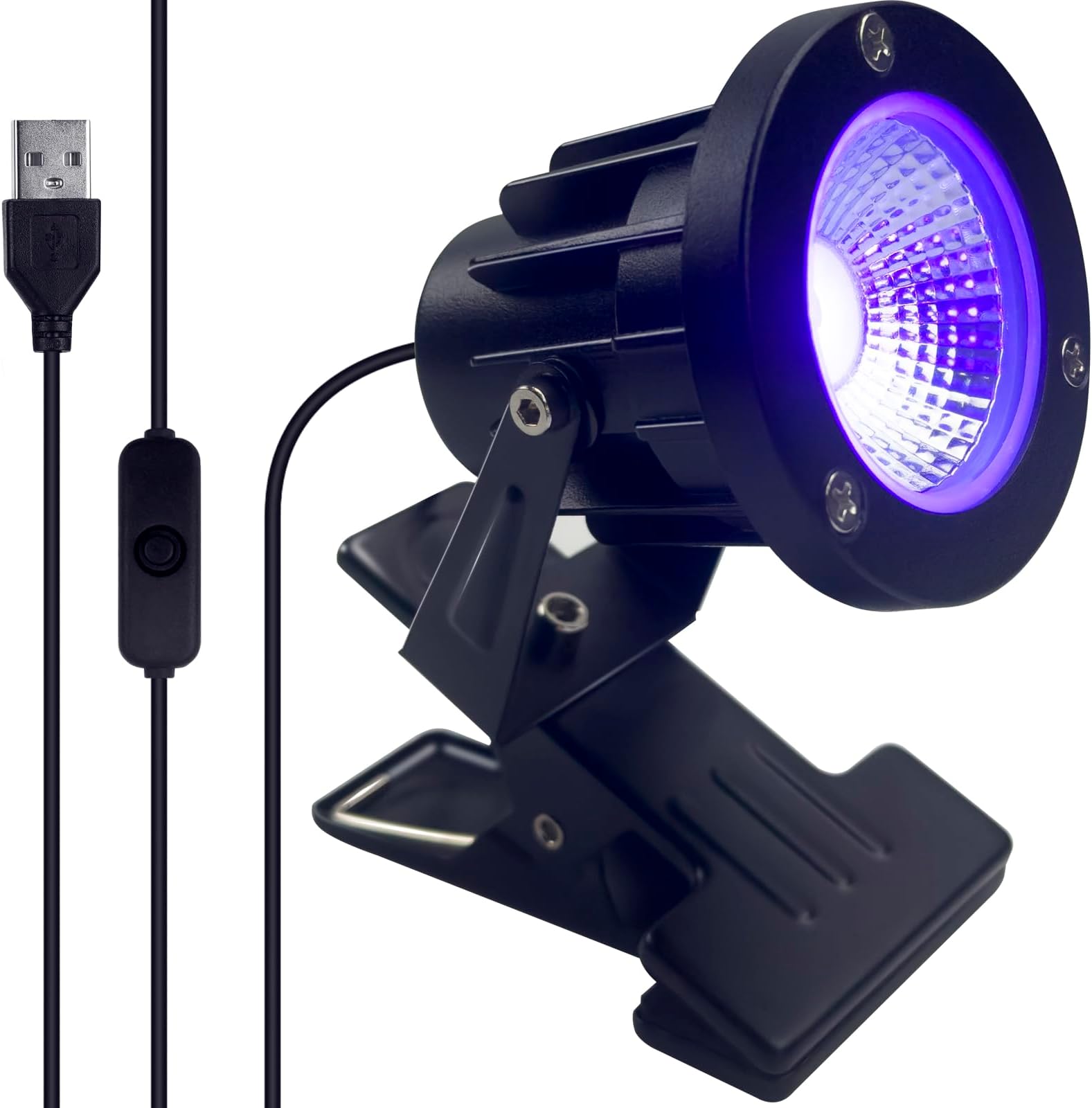 YXO YUXINOU Upgraded 10W UV LED Blacklight Fixtures with Gooseneck and ...