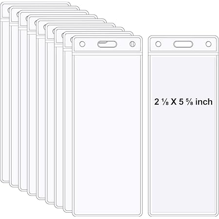 Amazon.com : Heavy Duty 3 X 8 Ticket Holder - Clear Plastic Extra Large ...