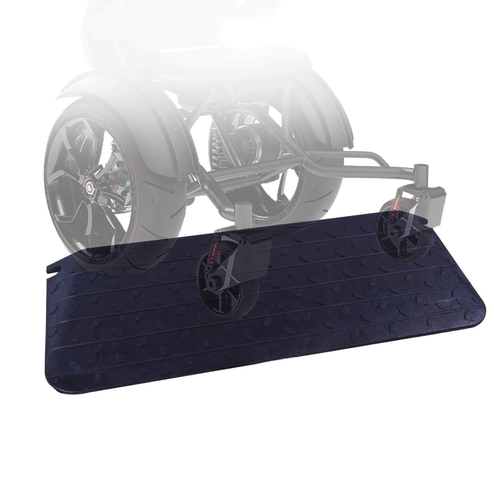 2" Threshold Ramp Heavy Duty Rubber Wheelchair Ramp with 1760 lbs Load ...