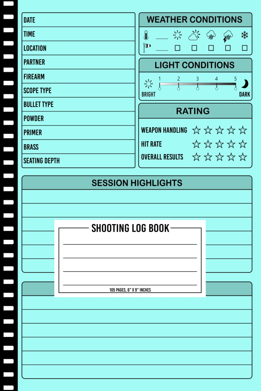 Shooting Log Book: Range Shooting Book | Sniper data book To Record ...