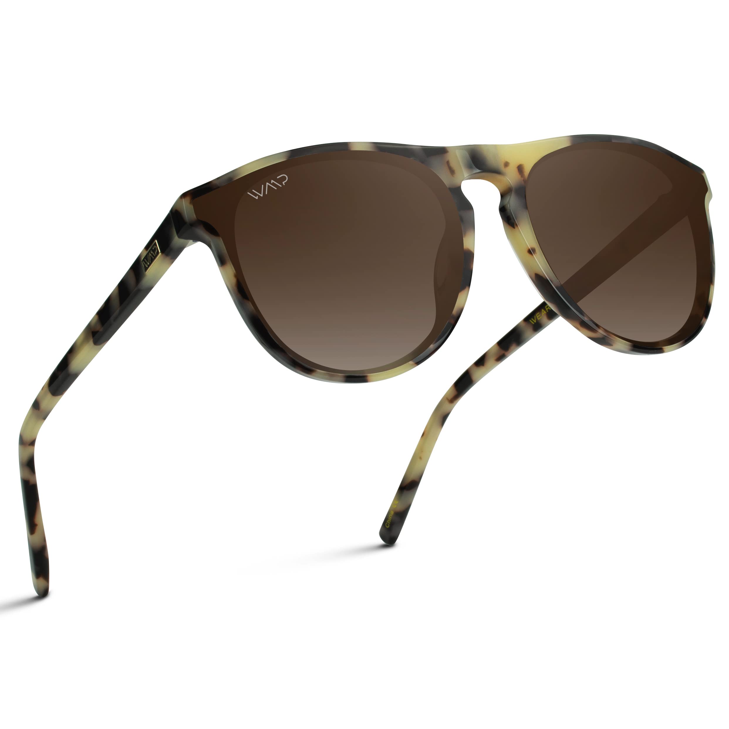 Amazon.com: WMP Eyewear - Modern One Bridge Large Round Sunglasses ...