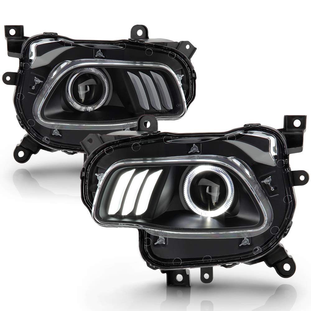 Buy ACANII - For [Halogen Model] 2014-2018 Jeep Cherokee Black Housing ...