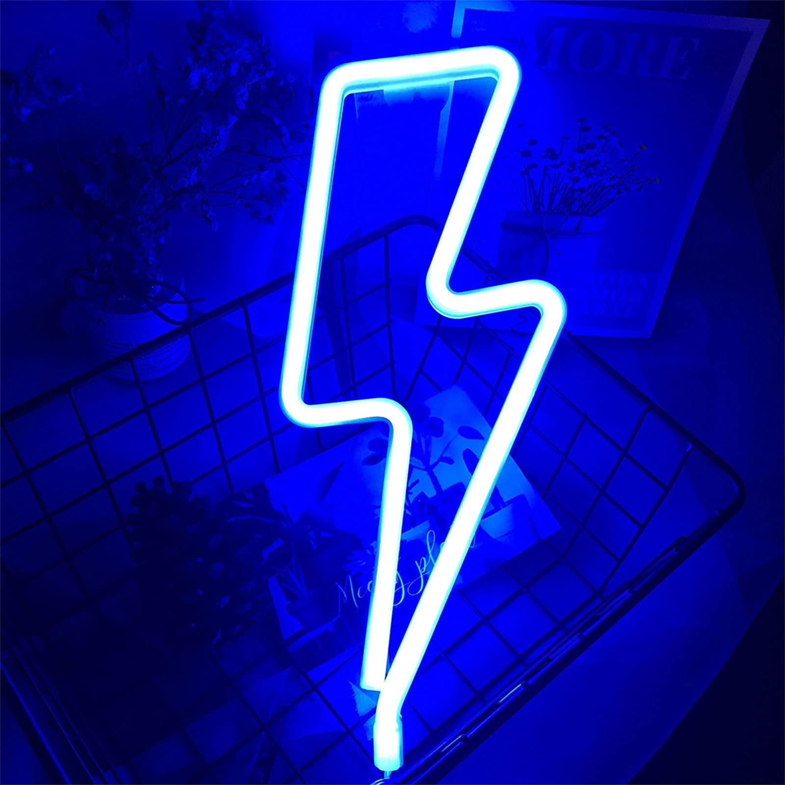 Neon Blue Lightning