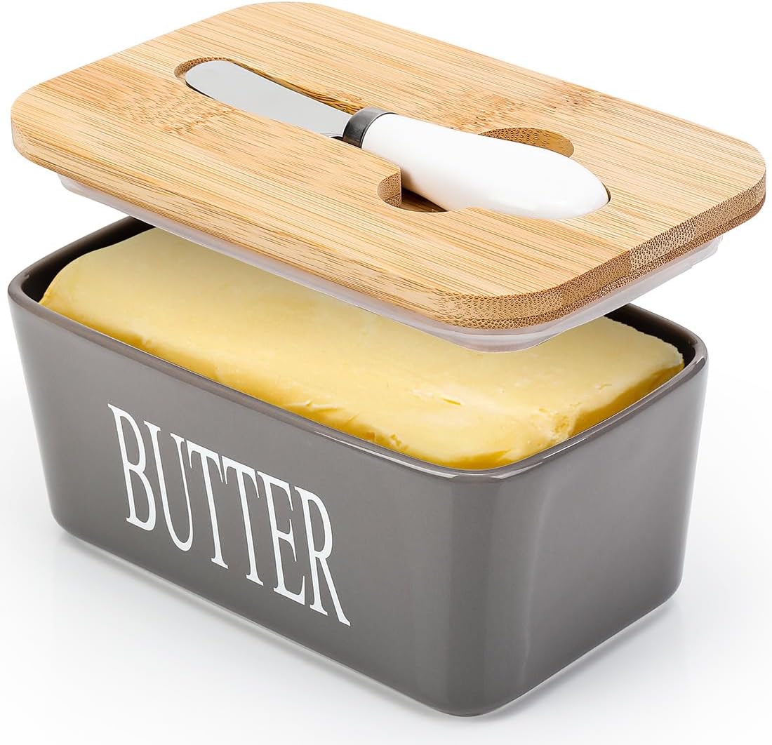 Amazon.com | Butter Dish with Lid, Home Decor, Large Butter Dish for ...