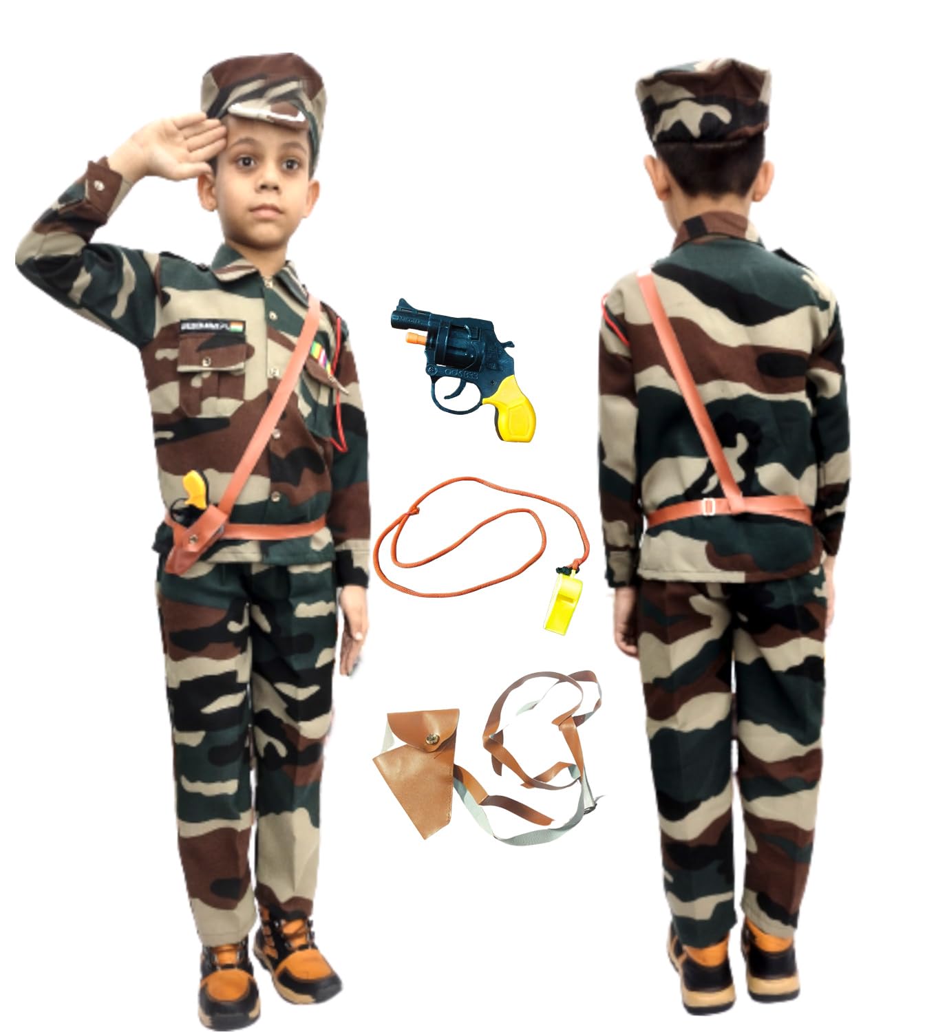 Buy Rudra Fancy Dress Army & BSF costumes for kid | Indian army costume ...