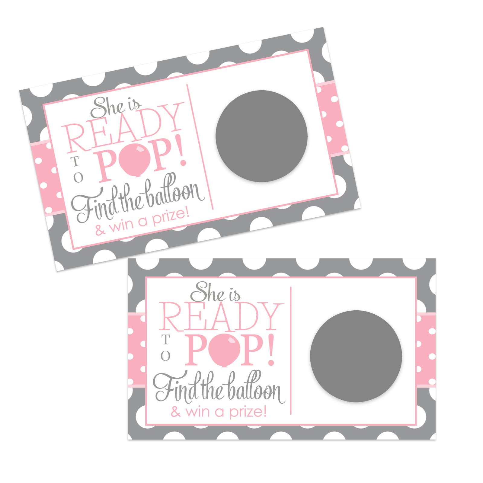 Pink Pop Baby Shower Scratch Off Game Cards Raffle Tickets | Desertcart ...