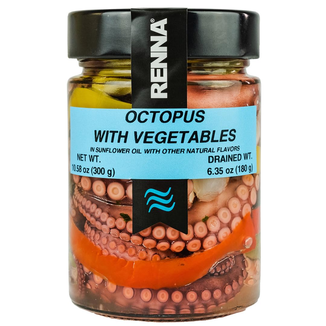 Amazon.com : Octopus Antipasto with Vegetables in oil,10.58 oz, Wild ...