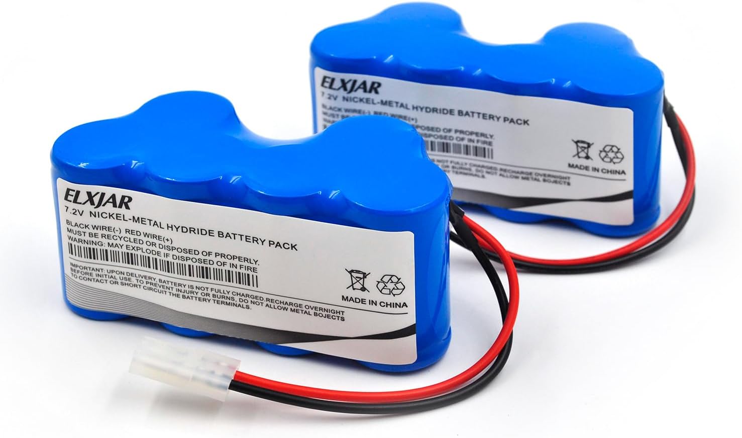 Amazon.com: (2-Pack) 7.2V NI-MH 3000mAh Battery Replacement for Euro ...