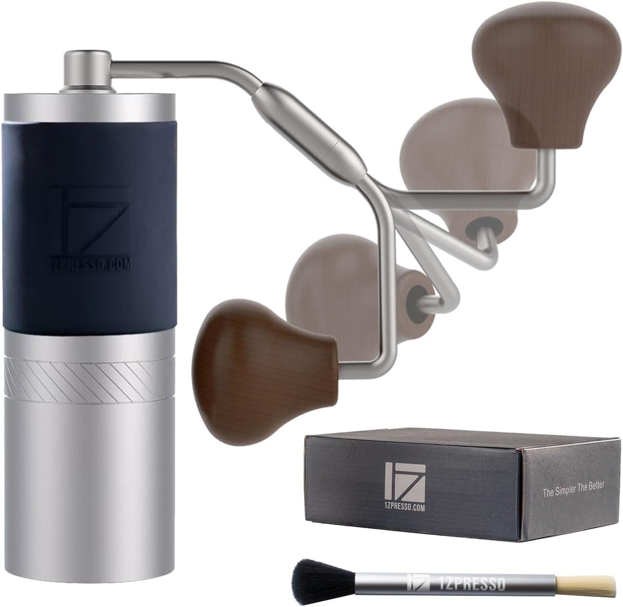 1Zpresso J Manual Coffee Grinder Silver Capacity 35g with Assembly ...