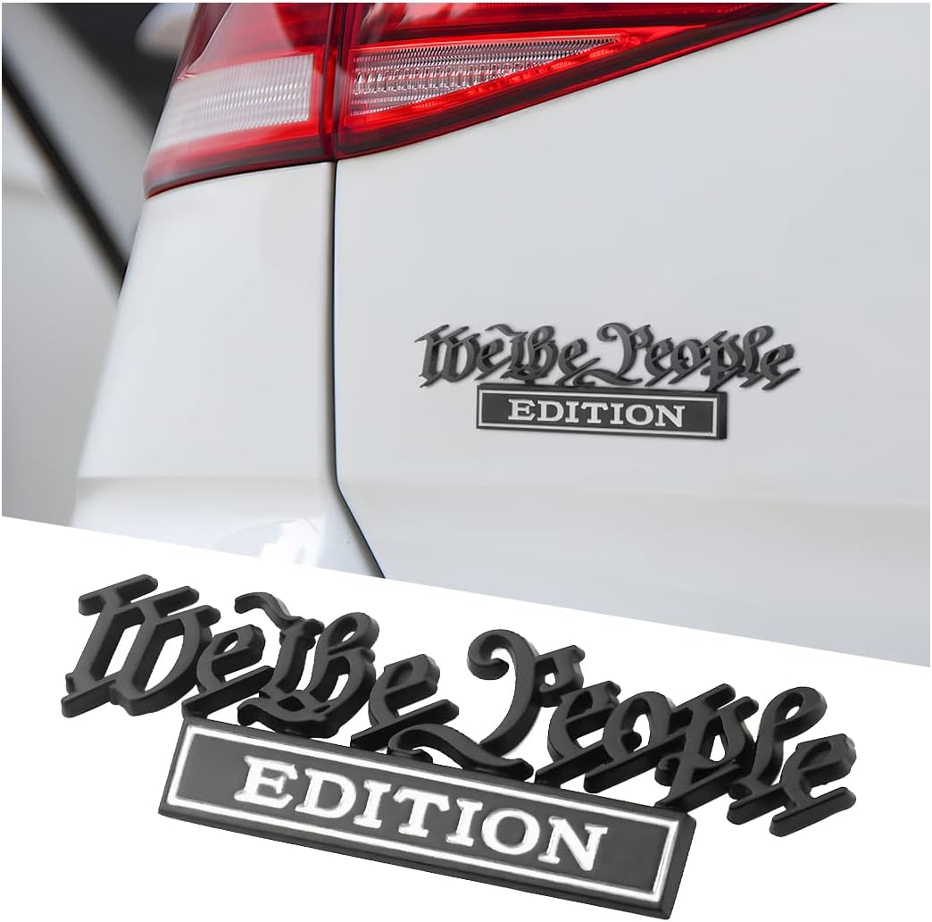 Amazon.com: AICEL Classic We The People Edition Emblems, 3D Full Metal ...