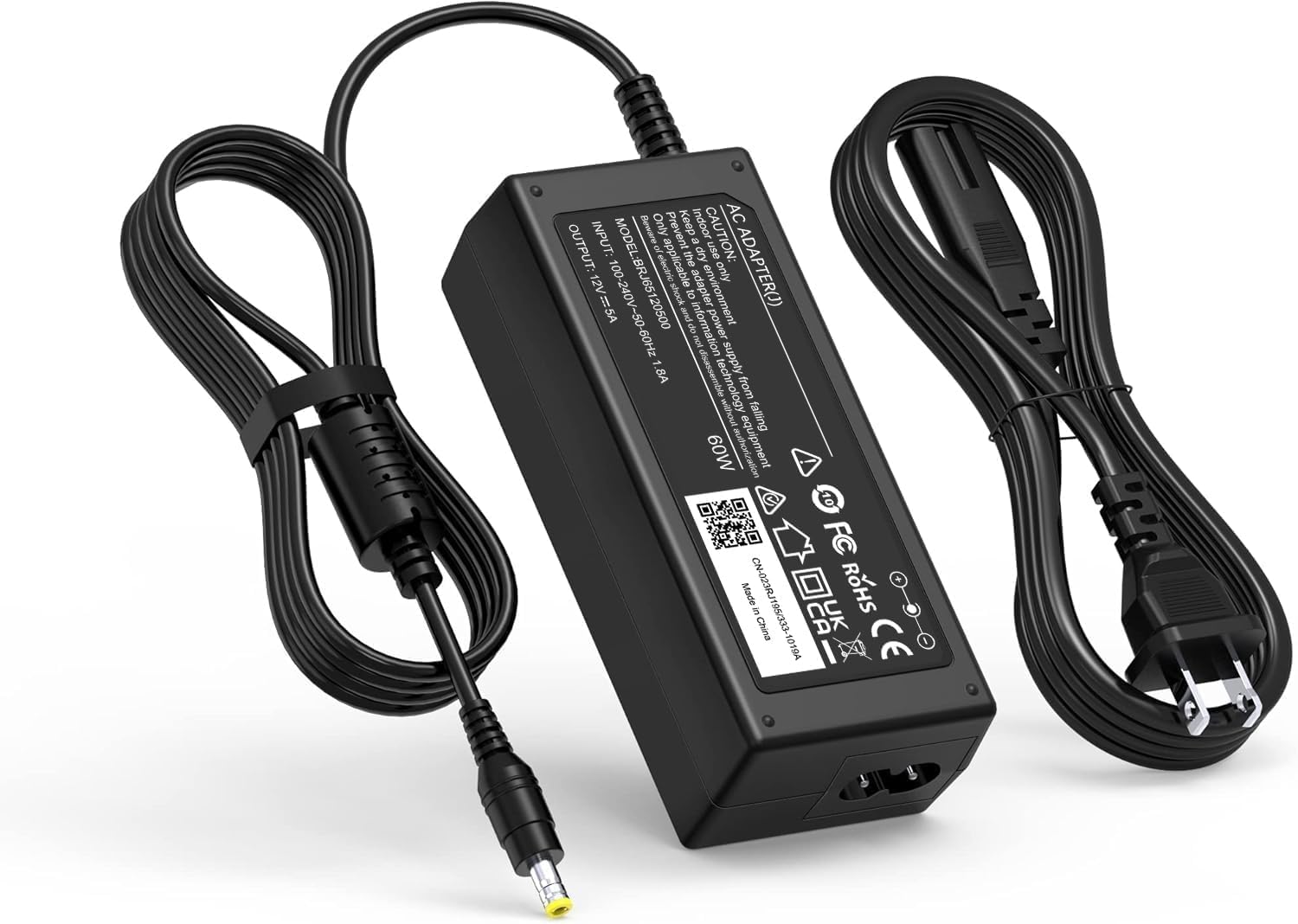 Amazon.com: 12V Power Cord Compatible with Dell Monitor 22'' 23'' 24 ...