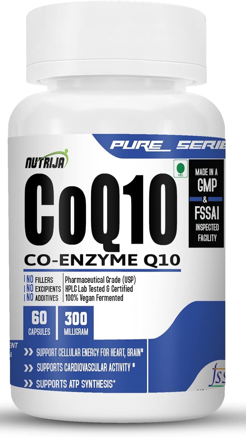 NutriJa CoEnzyme Q10 (CoQ10) (300 Mg) 60 Capusle : Amazon.in: Health ...