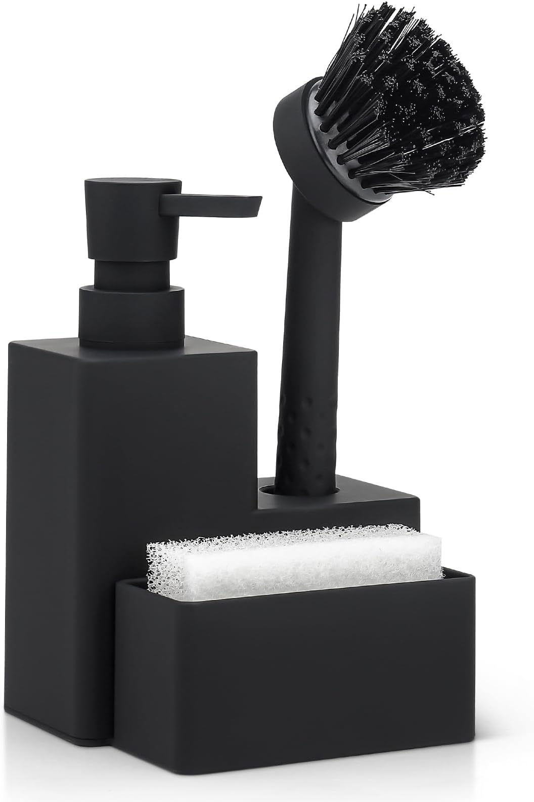 Amazon.com: Modern Square Dish Soap Dispenser with Sponge Holder and ...