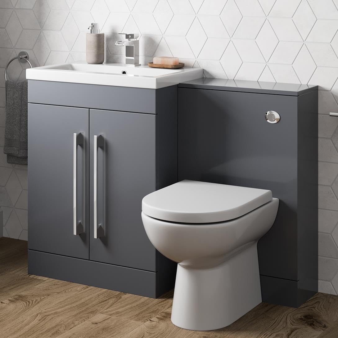 Aurora® 1100mm Combination Vanity Unit Furniture Set, Wash Basin ...