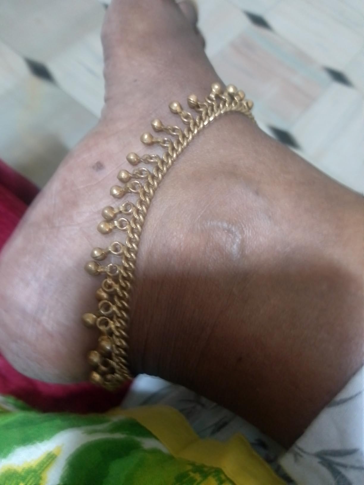 Daily Use Metal Alloy (Panchaloha) Anklets for Women- Curb Chain with ...