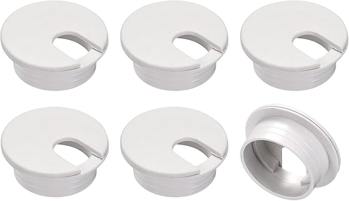 sourcing map 6Pcs Cable Hole Cover, 1.38Inch/35mm ABS Desk Cable Wire ...