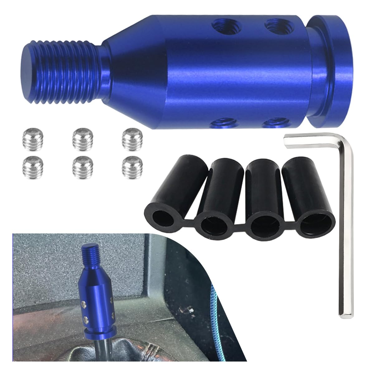 Snapklik.com : LAINLOY Universal Shift Knob Adapter, M12x1.25 Aluminum ...