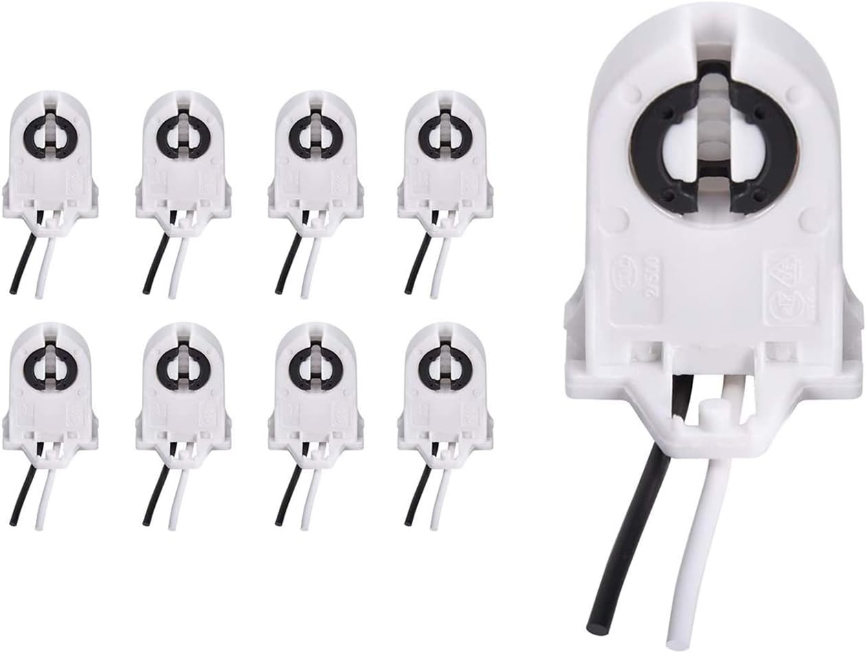 T8 LED Socket Tombstone Non-Shunted Medium Bipin Lamp Holder for LED T8 ...