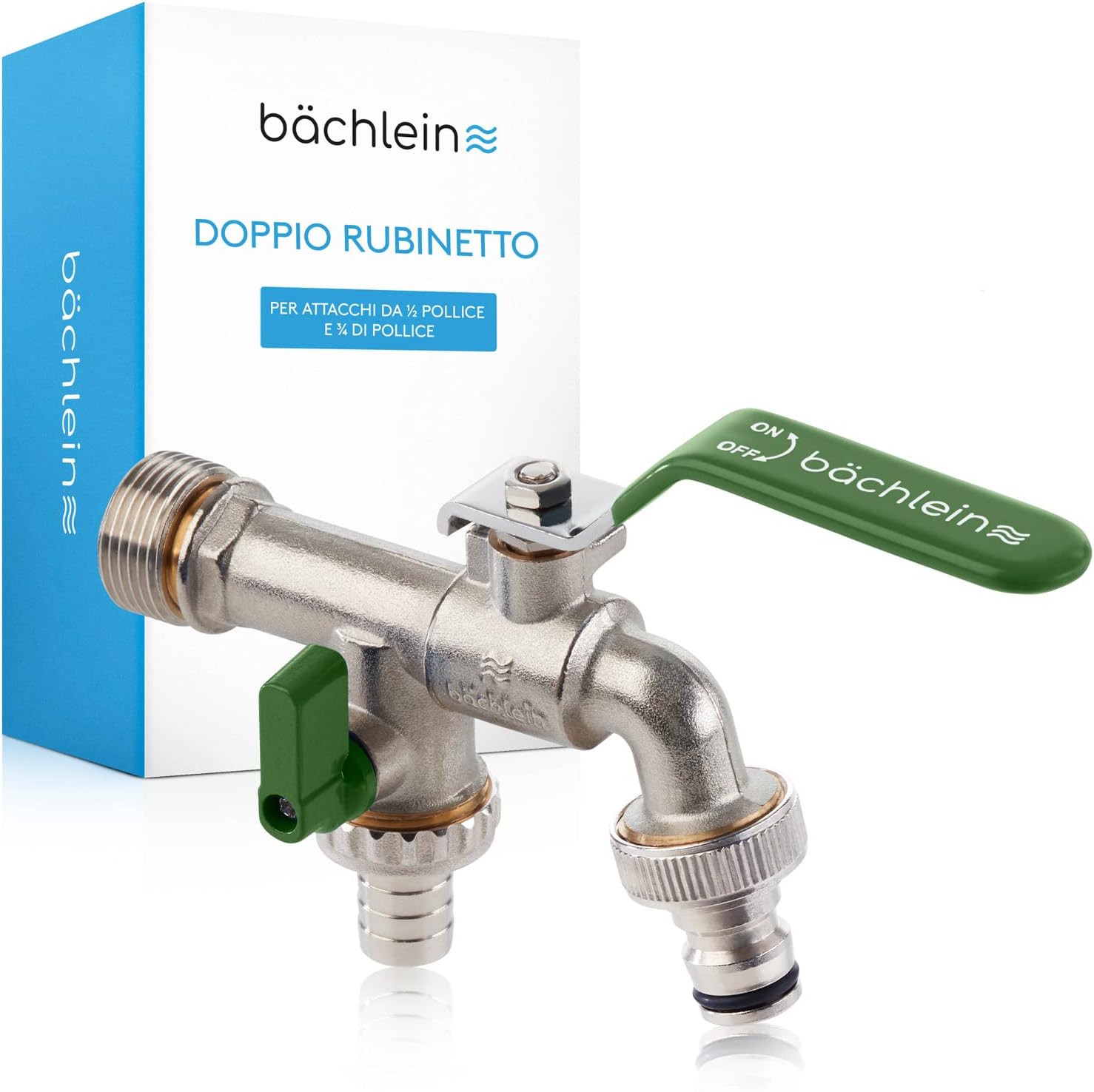 Mesybveo doppio rubinetto esterno da giardino, Rubinetti in Ottone con ...