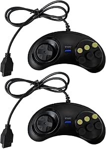 Amazon.com: 2Pcs Classic Retro USB Classic Gamepad 6 Buttons Joystick ...