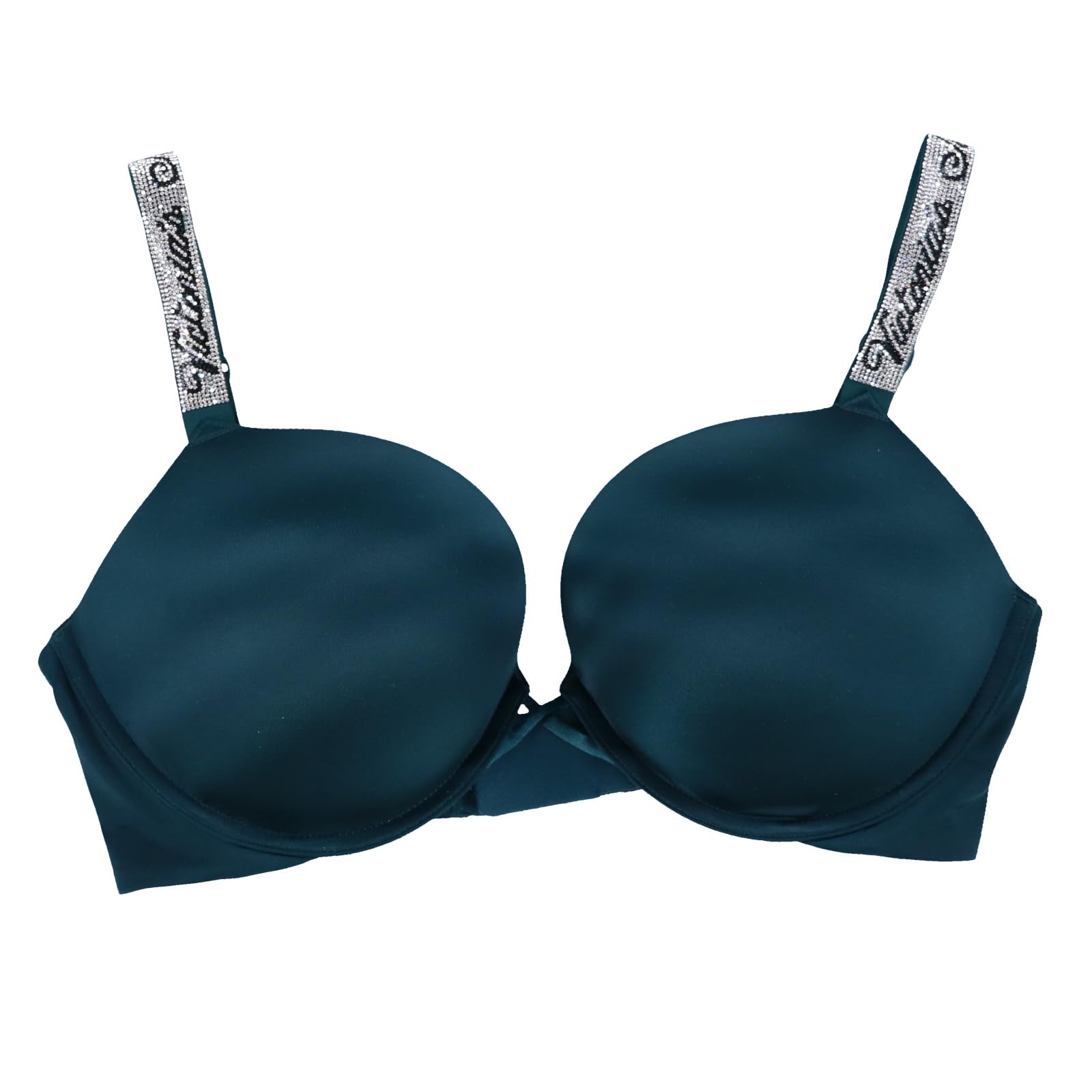 Victoria's Secret Add 2 Cup Bombshell Rhinestone Straps Bra (Green, 36D) at Amazon Women’s ...