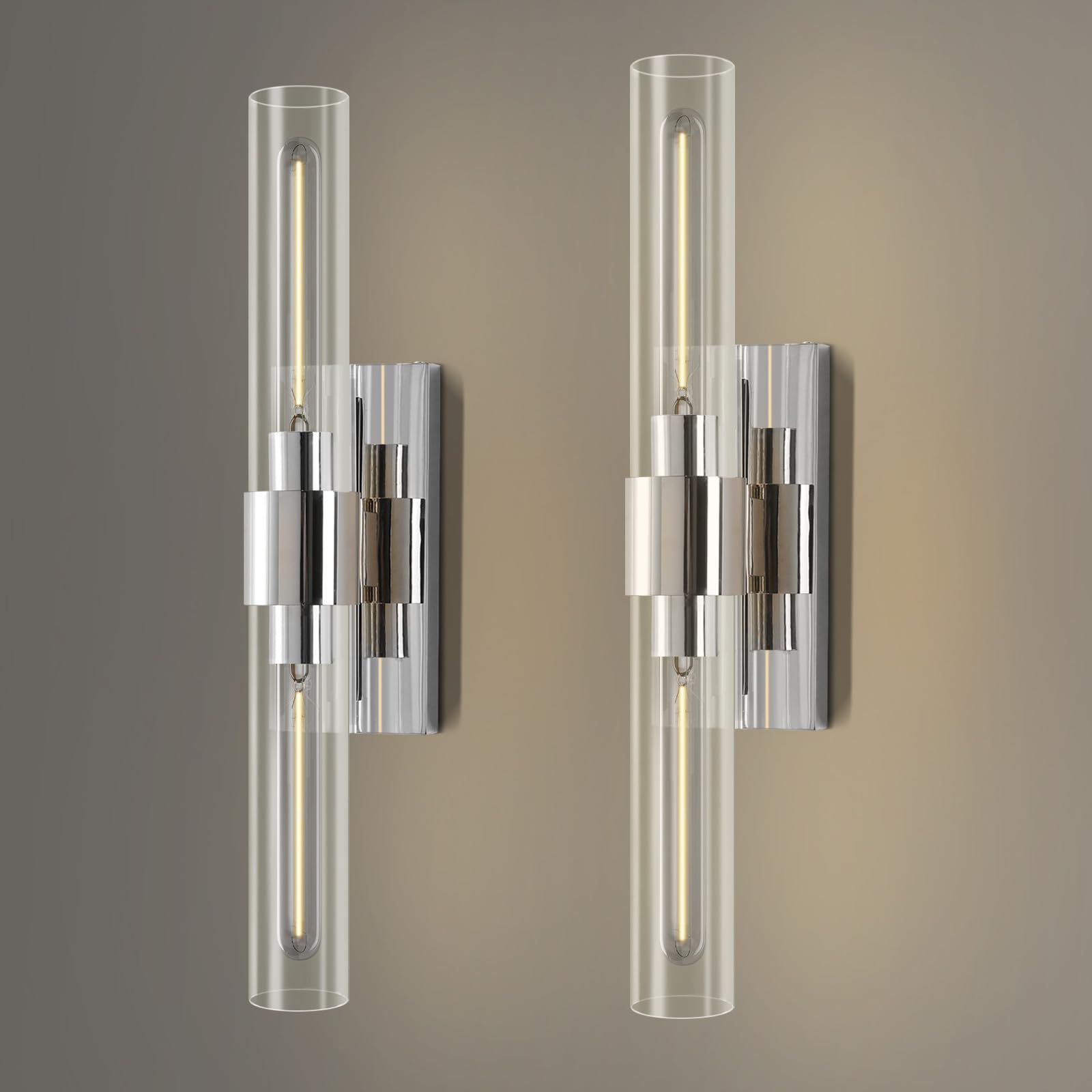 RINGRAIN Wall Sconces Set of Two 22.8" Indoor Wall Light Fixtures ...