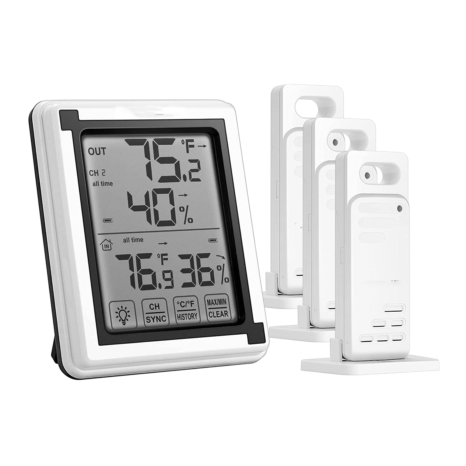 Buy Indoor Outdoor Thermometer, Digital Thermometer and Hygrometer with ...