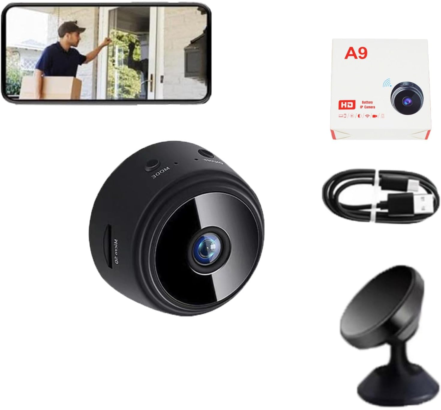 Amazon.com : Spy Focus Magnetic Mini Security Camera Outdoor, Camtrix ...