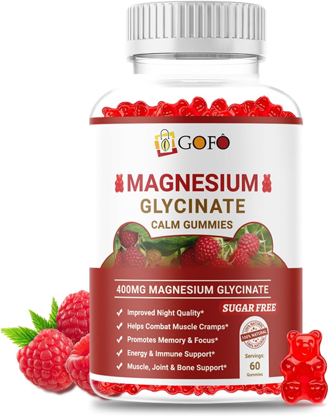 Gofo Magnesium Glycinate Gummies: Premium Vitamin Supplements for Men, Women & Kids – Enhance ...