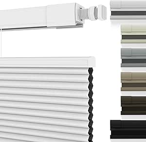 Amazon.com: Changshade No Drill Custom Top Down Bottom Up Cellular Shades, No Tools Custom ...