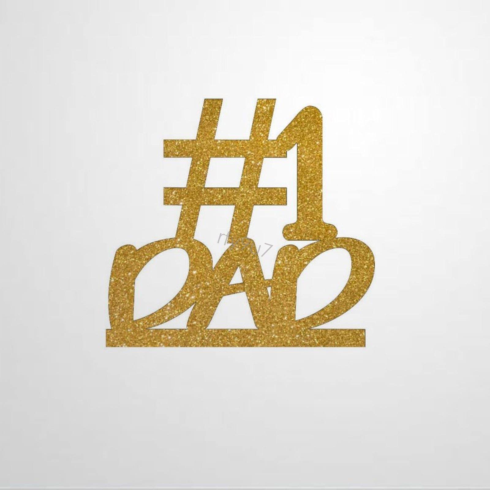 Cake Topper Gold Glitter Fathers Day Cake Topper Dad Cake | Desertcart ...