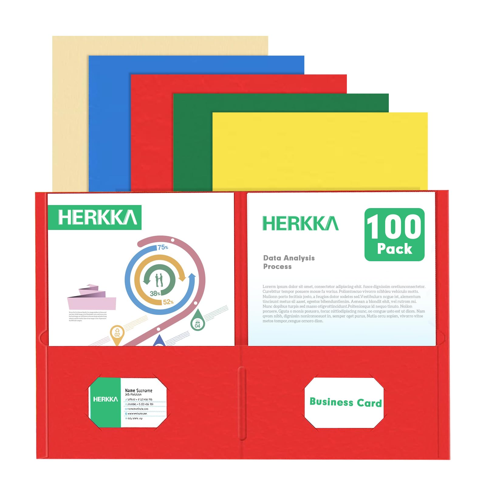 Snapklik.com : Two Pocket Folder, 100 Pack 2 Pocket Folders, Letter ...