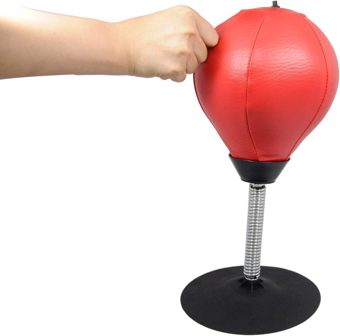 Desktop Punching Bag, Inflatable Speed Ball PU Leather Stress Buster ...