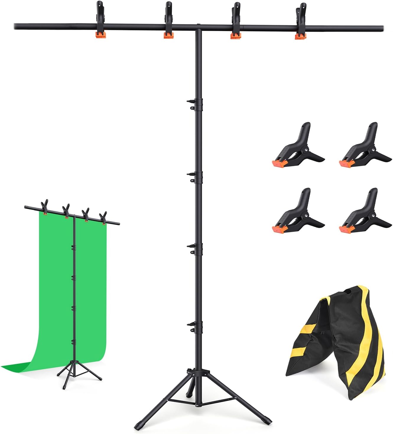 Amazon.com : GSY Backdrop Stand 6.5x10ft/2x3m, Adjustable Heavy Duty ...