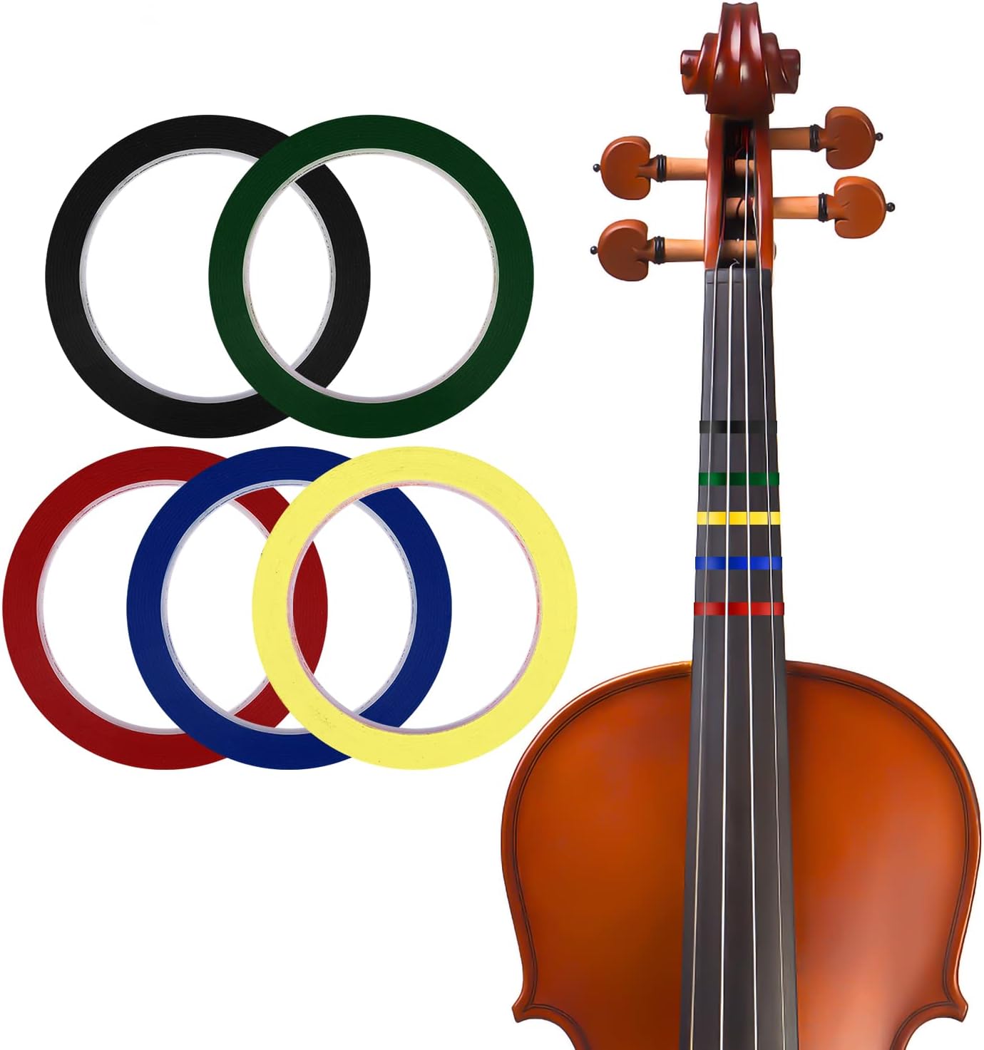 Amazon.com: 5 rolls Violin Fingering Tape for Fretboard, 216 ft/66mm ...