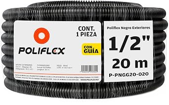 Poliflex Tricapa Negro Exteriores 1/2" Rollo 20 m : Amazon.com.mx ...