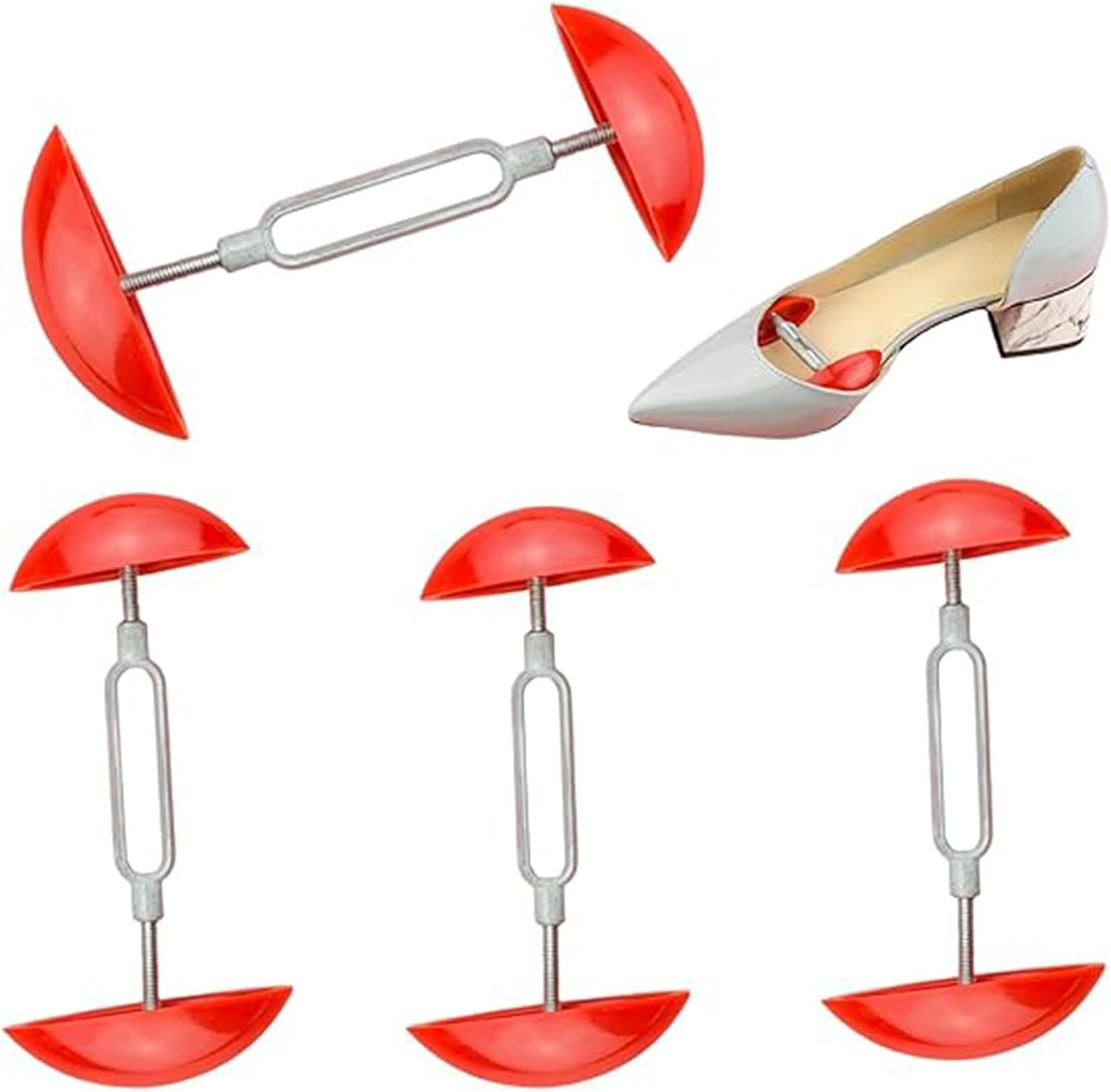 4 Pcs Shoe Stretchers for Women – Adjustable Width & Length Shoe Trees ...