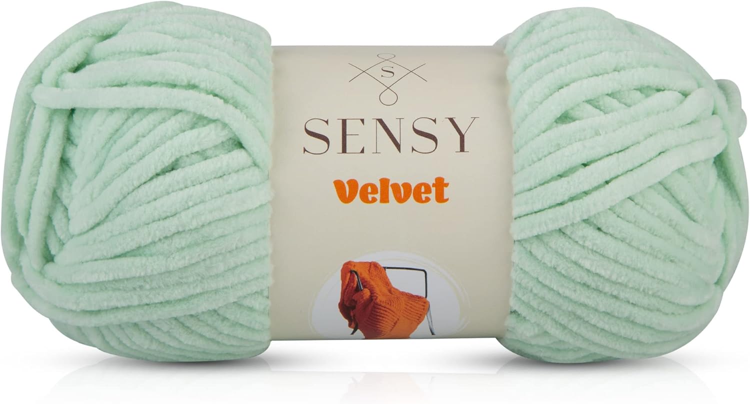 Amazon.com: Sensy Velvet Yarn for Crocheting, Baby Blanket & Amigurumi ...