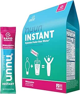 Nuun Electrolyte Powder Packets for Rapid Hydration Instant (Watermelon ...