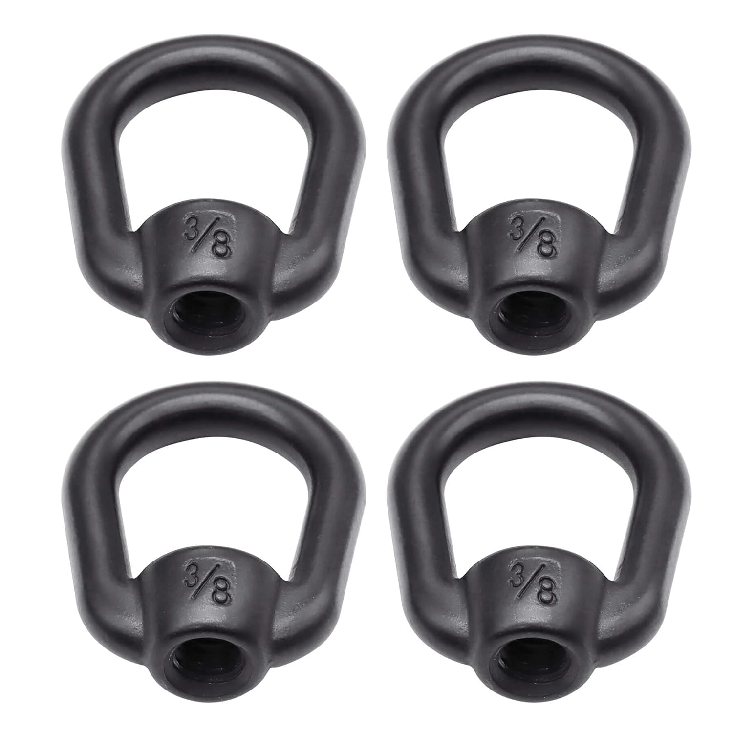 Aiwaiufu 3/8"-16 Stainless Steel Lifting Bail Type Eye Nut, Black, UNC ...