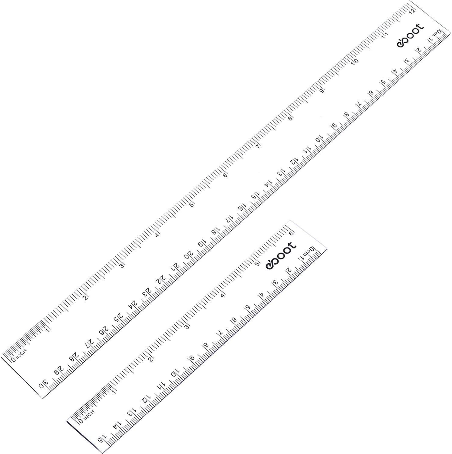 Amazon.com: Plastic Ruler Straight Ruler Plastic Measuring Tool 12 ...