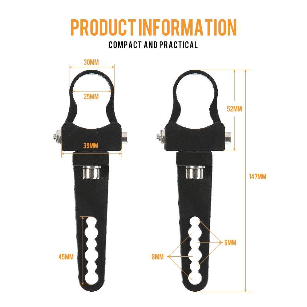 Snapklik.com : Auxbeam Mounting Bracket Kit 1 Inch Bull Bar Roll Cage ...